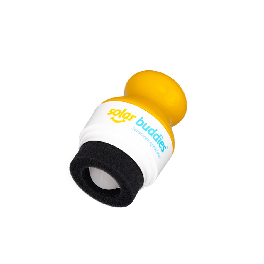 Solar Buddies Sunscreen Applicator - Pink & Green Duo - BPA-Free Refillable Roll on Sponge Sunscreen, Suncream & Lotion Applicator For Kids,Adults & Families - Holds 3.4fl oz, Perfect Size for Travel