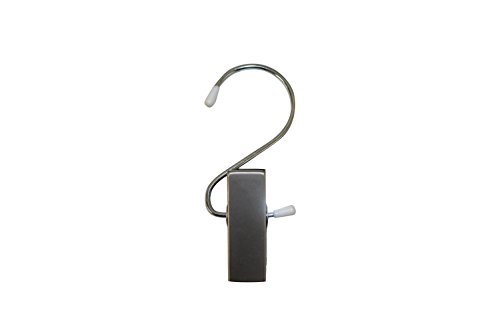 NAHANCO 610EC-50 Boot Clip Hanger, Brushed Chrome, Metal Clip, 4.5” (Pack of 50)