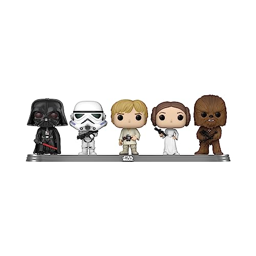 Funko Pop! Vinyl: Star Wars - Darth Vader, Stormtrooper, Luke Skywalker, Princess Leia and Chewbacca - 5 Pack (Shared Galactic Convention, Amazon Exclusive), Multicolor, 64122