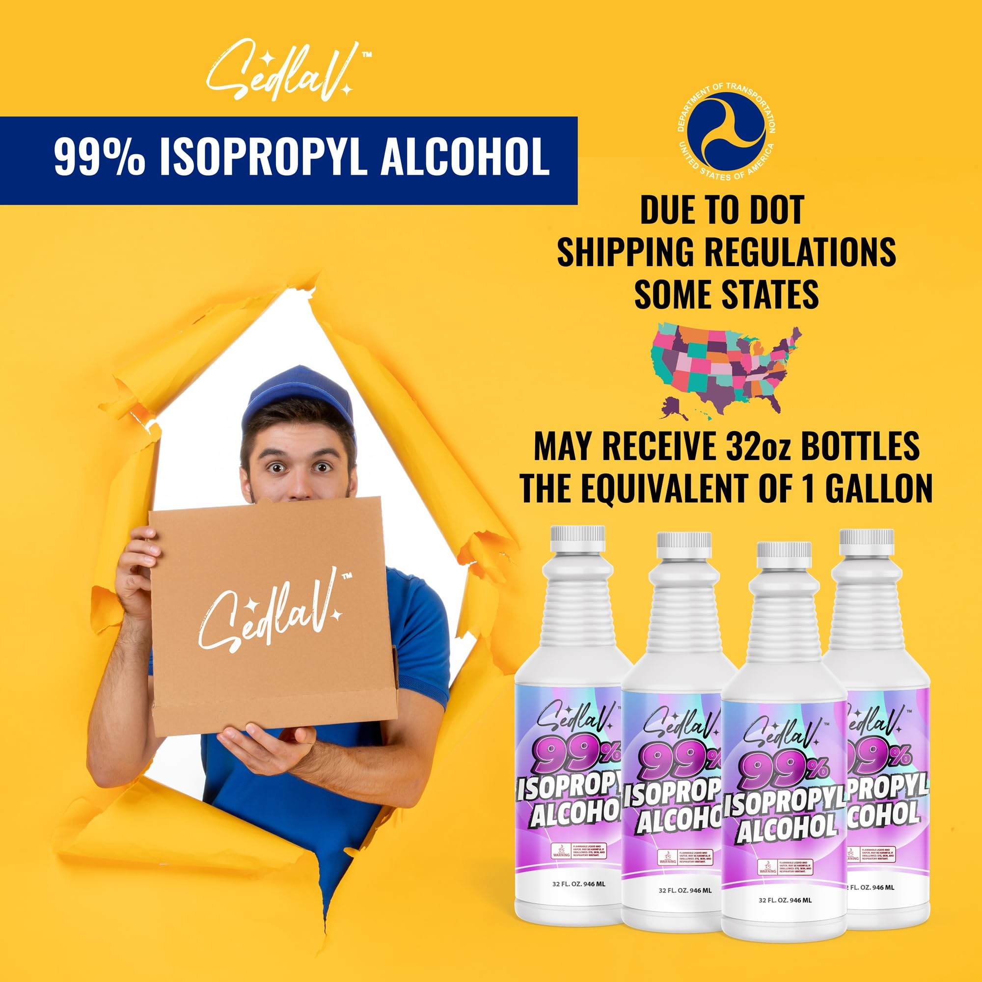 99% Isopropyl Alcohol 1 Gallon Rubbing Alcohol Isopropyl 99 Percent Technical Use Can be Diluted 2 Gallons of Isopropyl Alcohol 99%