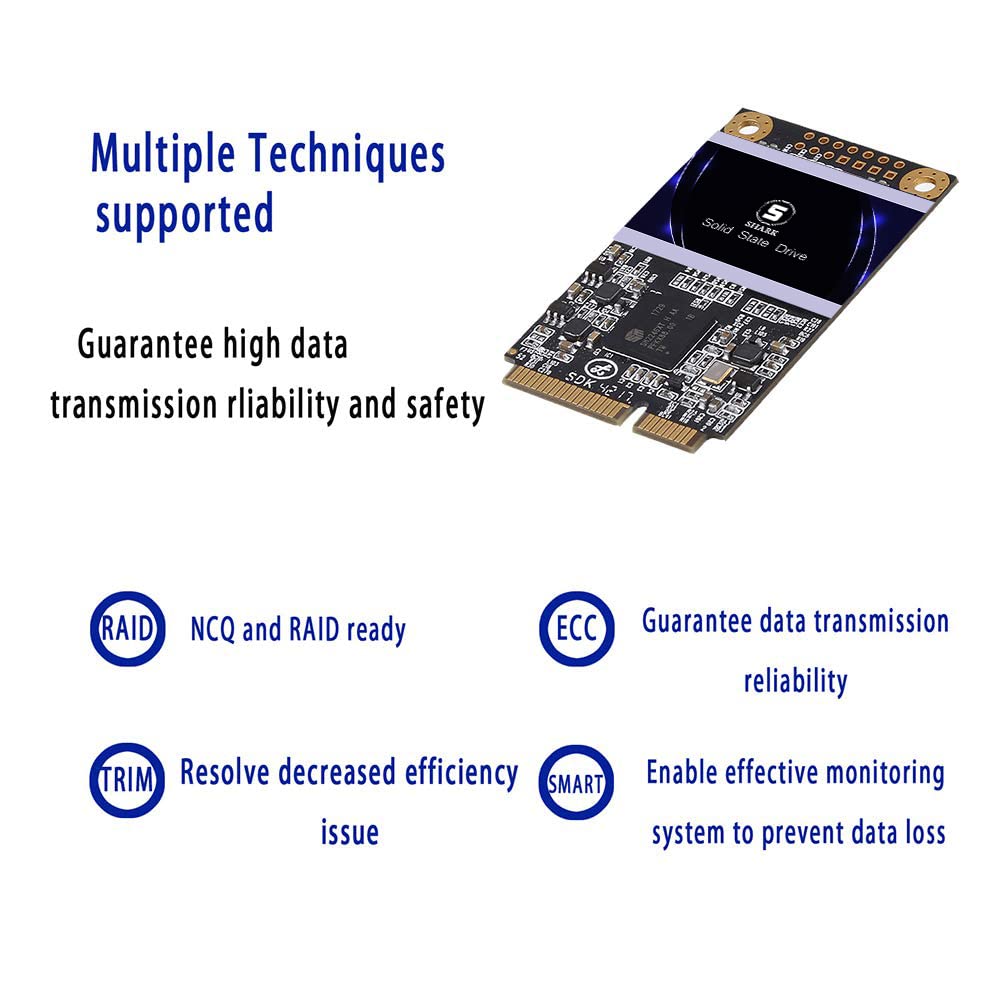 SSD SATA mSATA 120GB Shark Internal Solid State Drive High Performance Hard Drive for Desktop Laptop SATA III 6Gb/s Includes SSD 16GB 32GB 60GB 64GB 120GB 128GB 240GB 250GB 480GB 500GB (120 GB, MSATA)