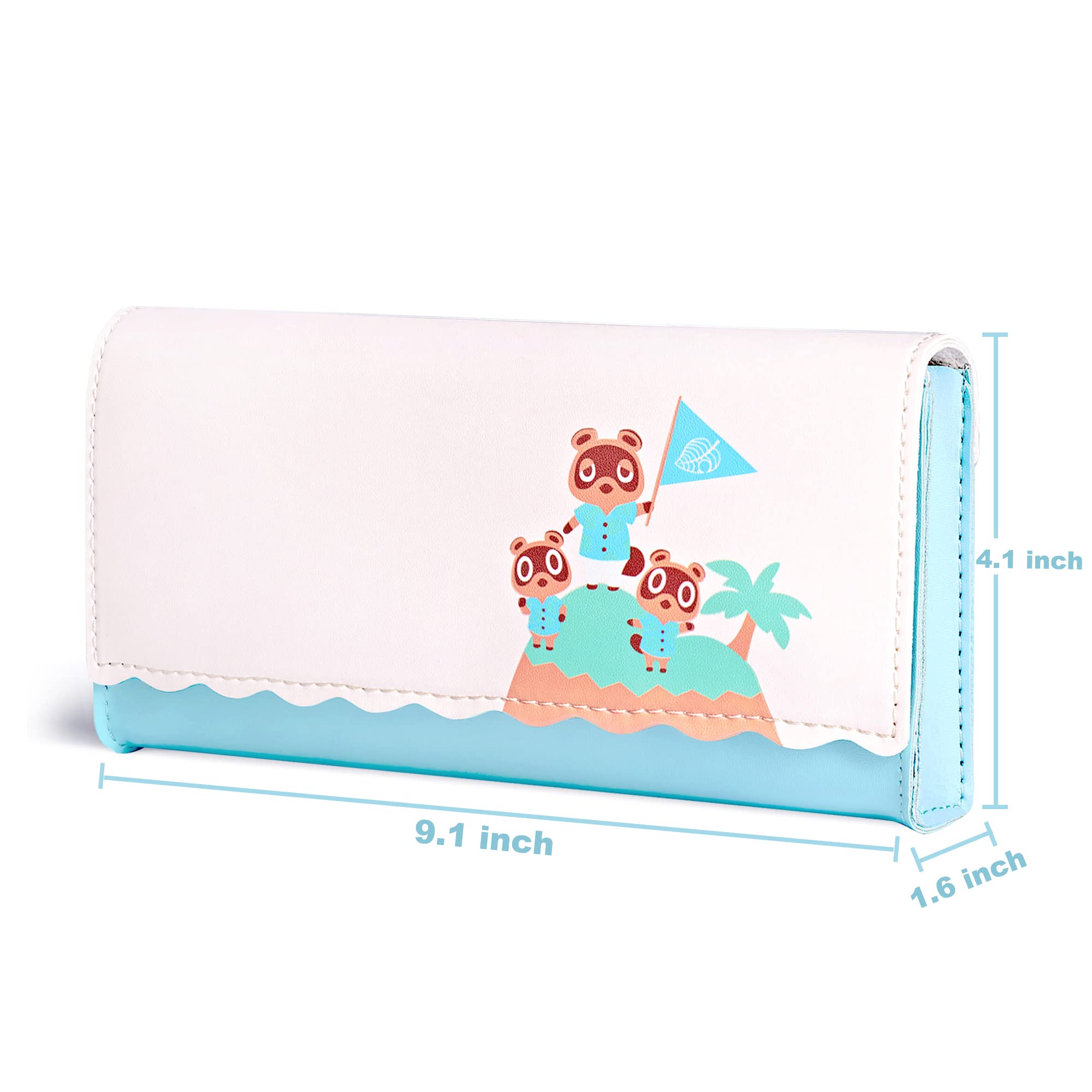FUNLAB Case Compatible with Switch Lite,Ultra Slim Leather Clutch Case,Cute Carrying Case with Game Card Holder