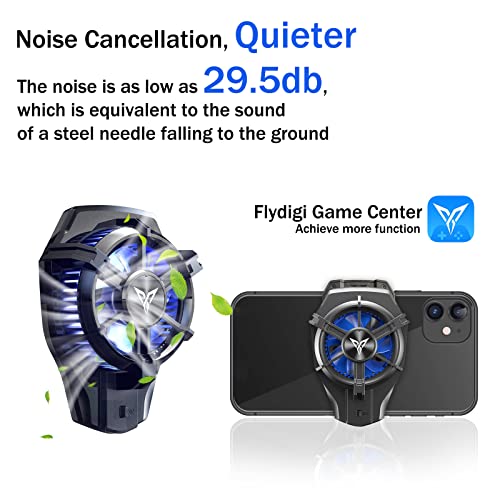 Flydigi B5 Back Clip Wired Phone Cooler, Portable Radiator for 2.63-3.5Inch, Upgraded 10-15W Higher Power Intelligent Frequency Conversion Temperature Control, Larger Cooling Area, Quieter