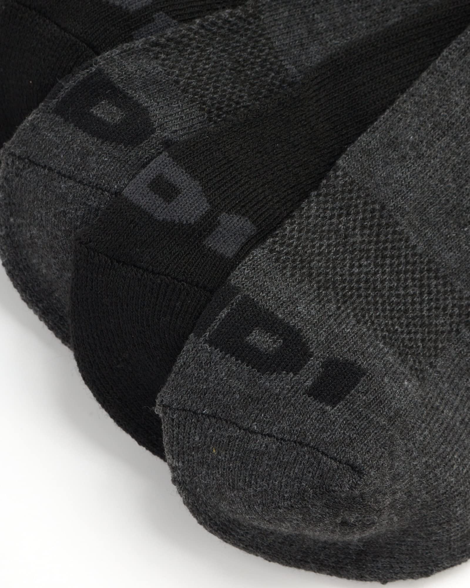 AND1 Men's Athletic Arch Compression Cushion Comfort No Show Socks (12 Pack), Size 6-12.5, Grey/Black
