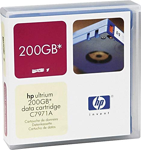 HP C7971A 1/2" Ultrium LTO-1 Cartridge, 1998ft, 100GB Native/200GB Compressed Capacity