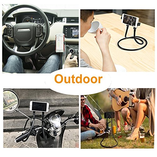 Lazy Neck Phone Holder Hand-free Rotating Vertical Horizontal Gooseneck Multiple Function Mounts - for Cell Phone,Tablet,iPad,Kindle,iPhone,Samsung,and Other Smartphone Devices Multi Angle Holder