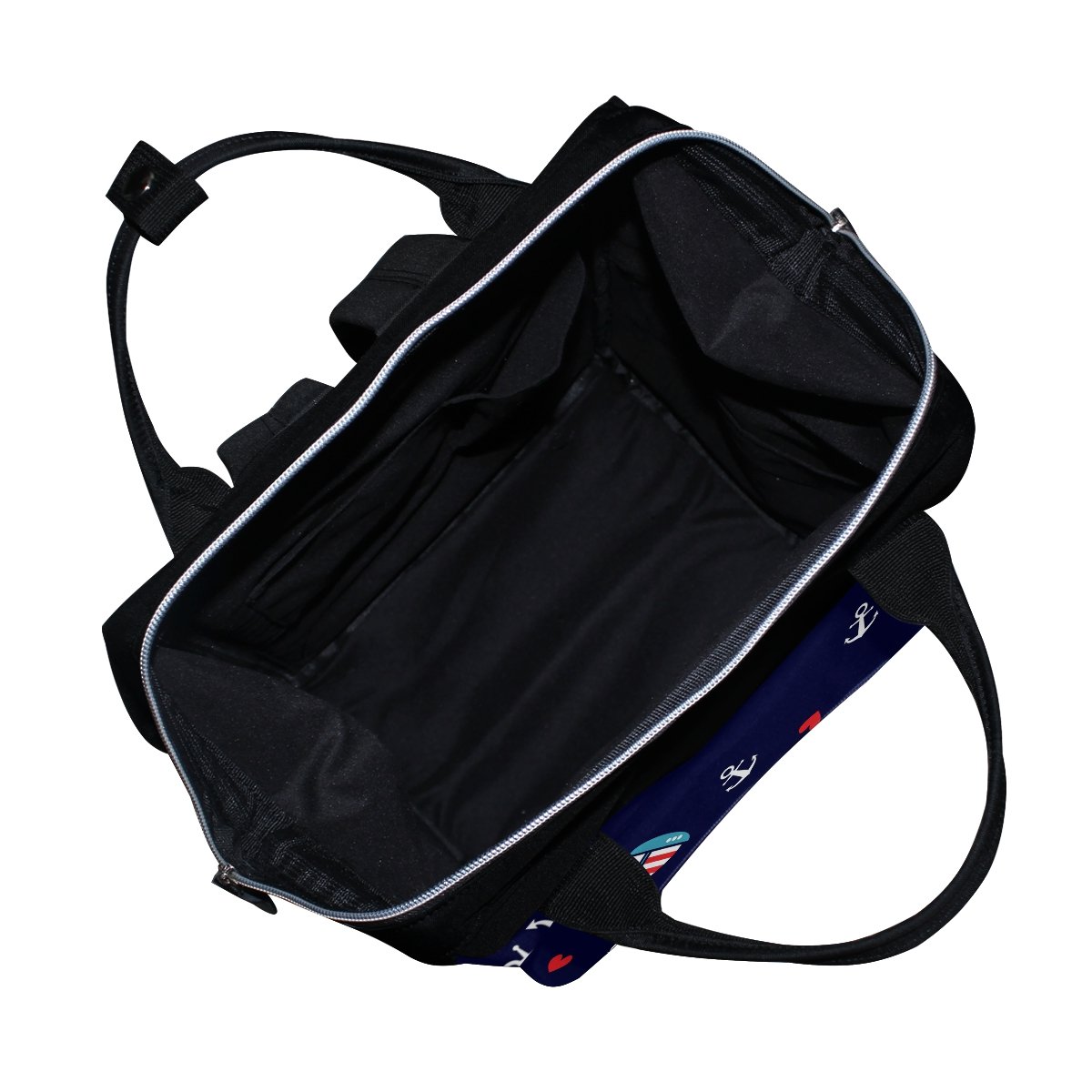 My Little Nest Large Capacity Diaper Bag Cute Anchors Sailboat Durable Multi Function Travel Backpack for Mom Girls