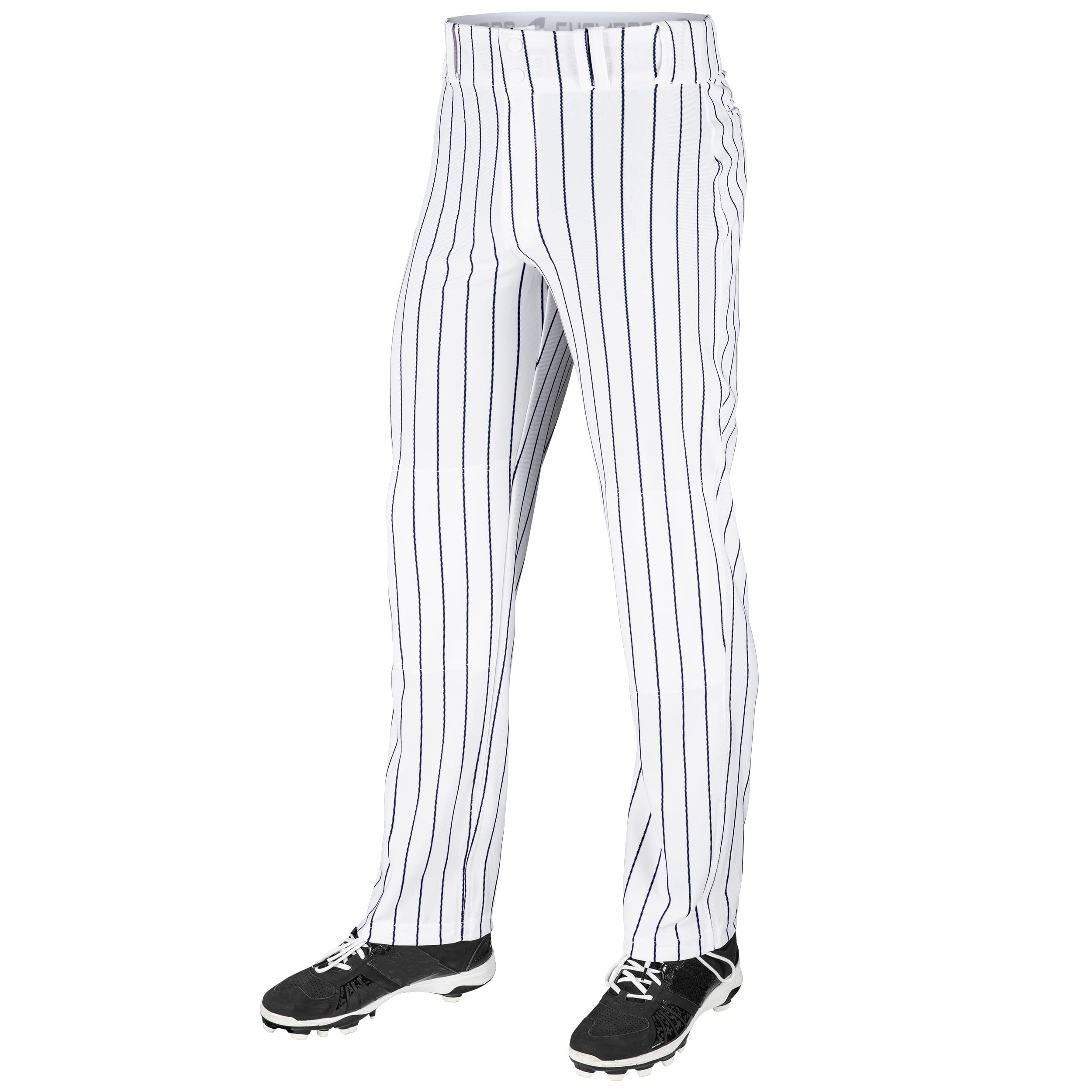 CHAMPRO boys Champro Youth Pinstripe Ob Triple Crown Open Bottom Baseball Pant, White,navy, Medium US