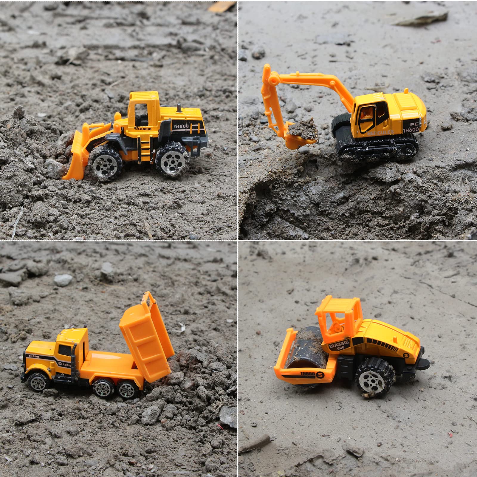 Hapavis Diecast Engineering Construction Vehicle Toy Set Alloy Metal Car Toys Set for Toddlers Kids Boys & Girls