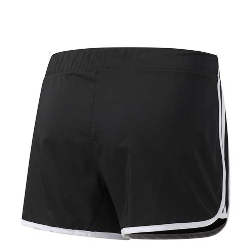 adidas Women's Running M10 Shorts 4" Inseam, Black/White, Large