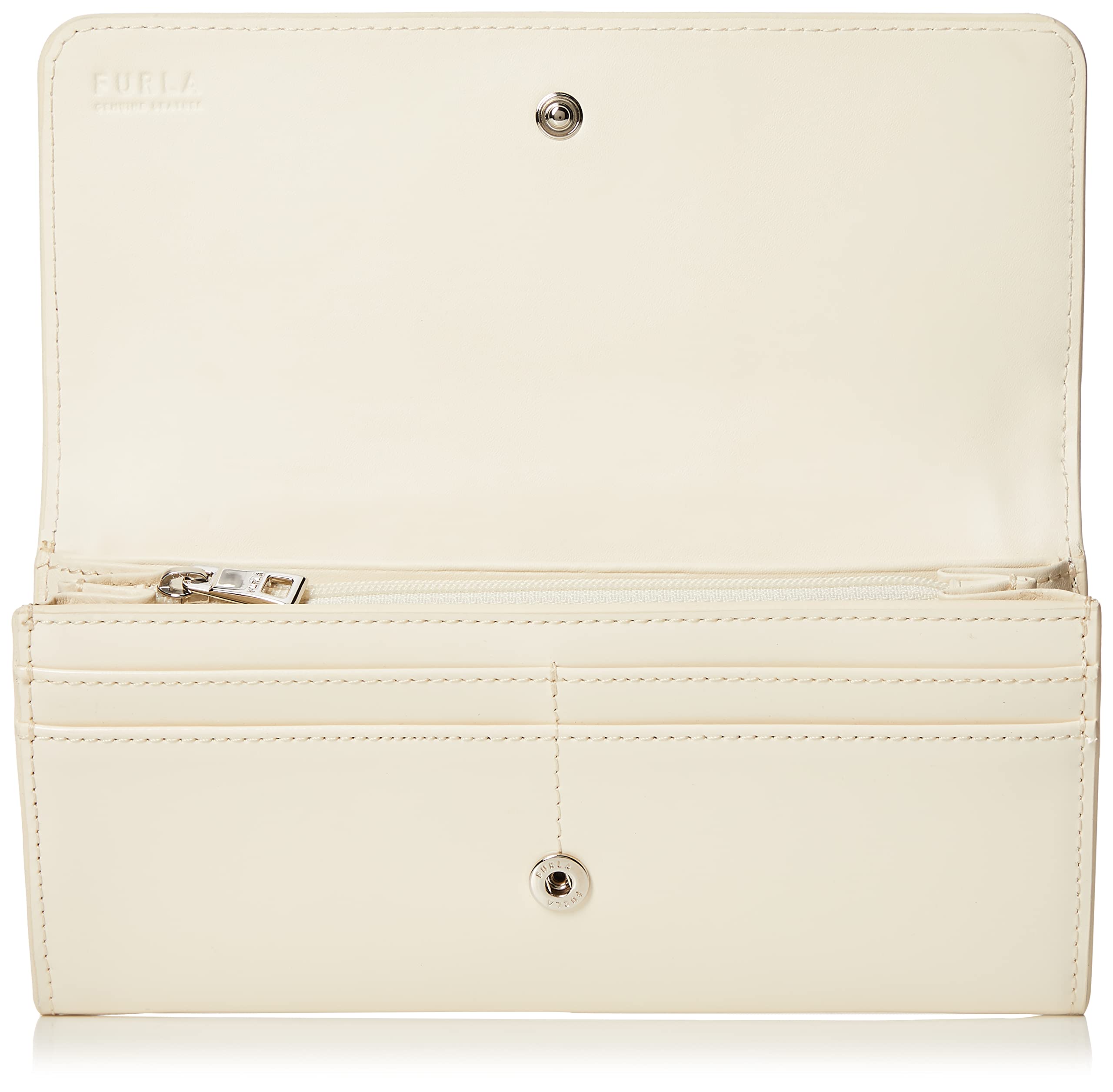 Furla 1003-WH000 SPLENDIDA CONTINENTAL WALLET SLIM, Women's, White Cotton