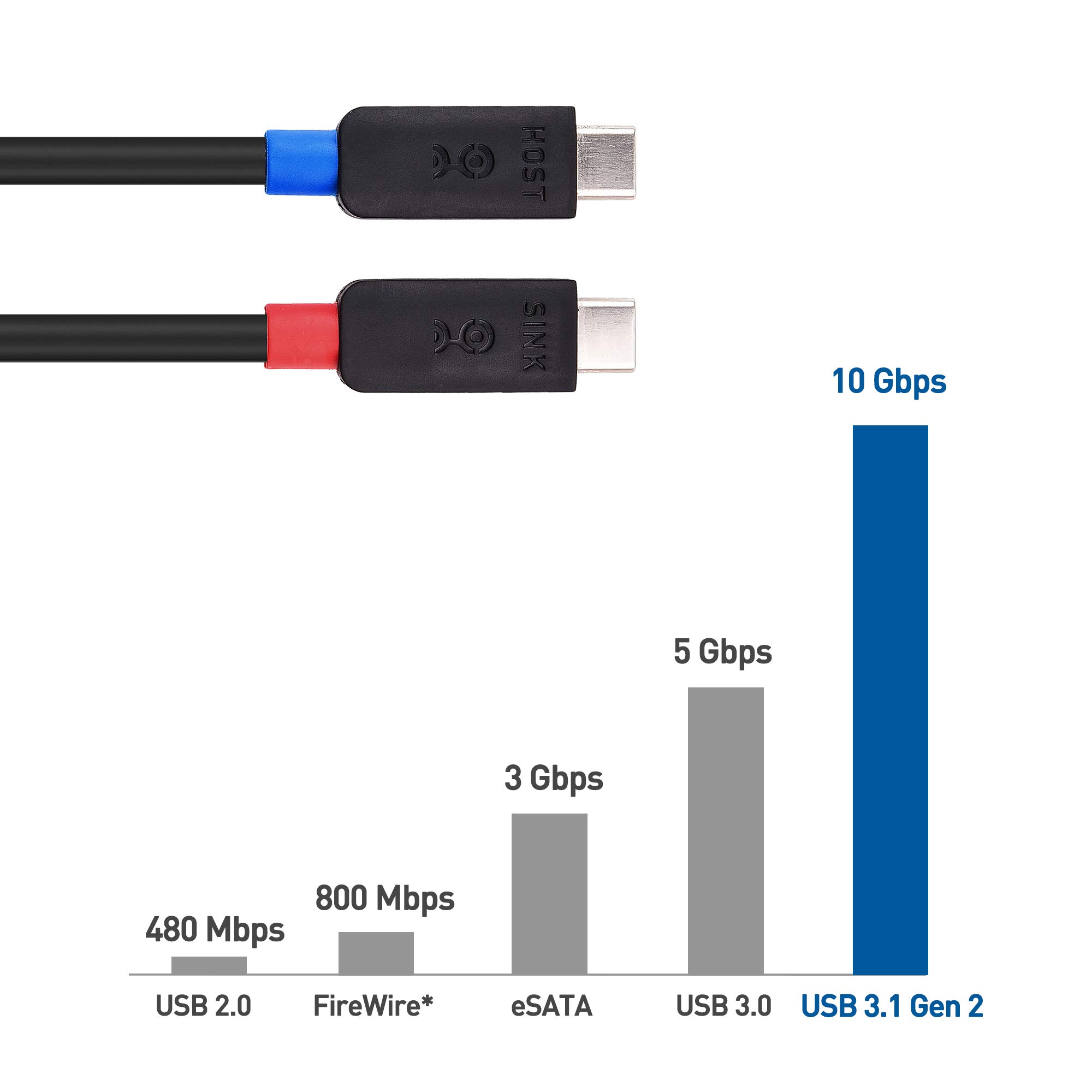 Cable Matters Unidirectional 10Gbps Active USB C Cable 10 ft, Supports Up to [4K@60Hz Video, 60W Charging, 10Gbps Data Transfer] for Apple Vision Pro, Meta Quest 3 VR Headset, Portable Monitor