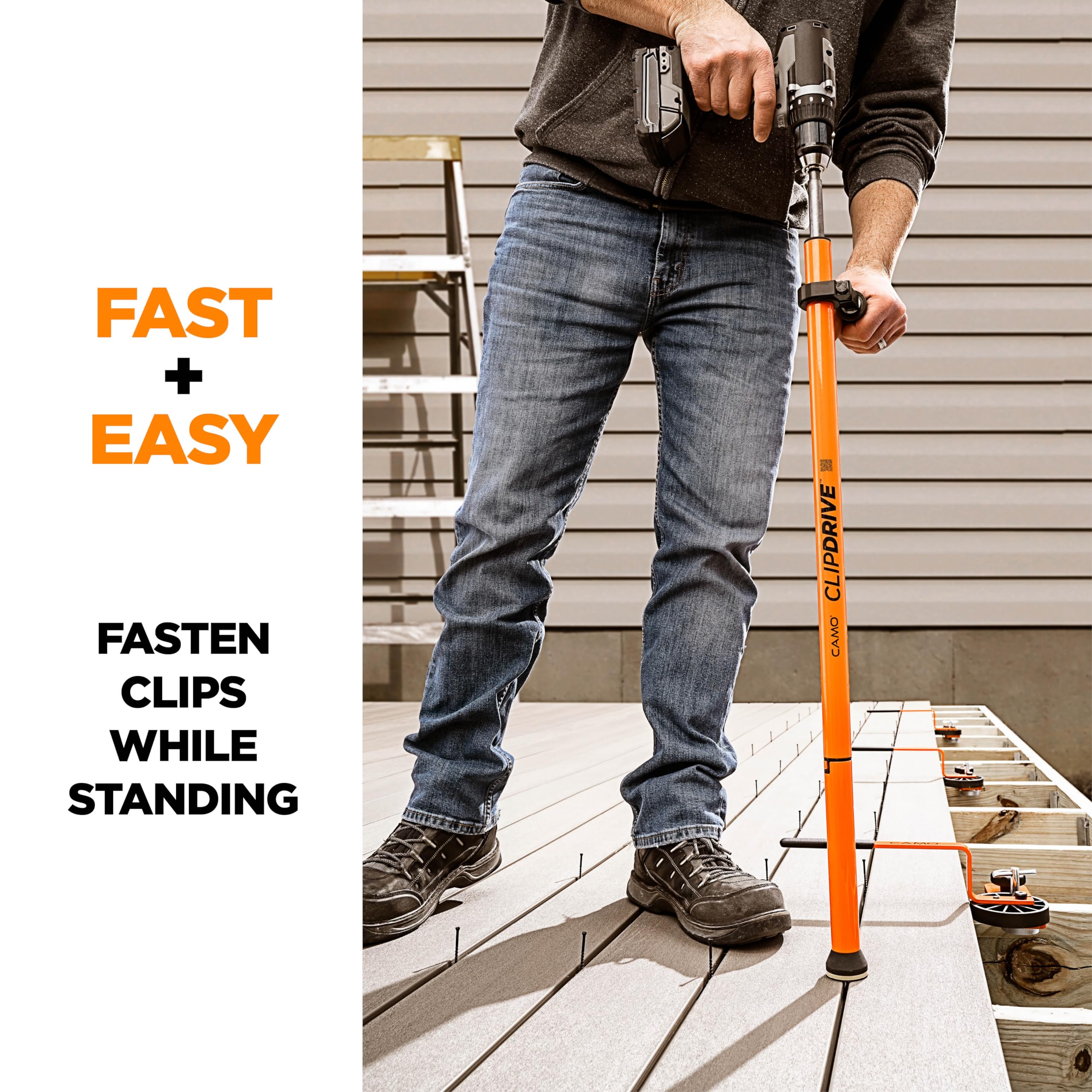 CAMO ClipDRIVE Deck Fastening Tool, Stand Up Drill Attachment for CAMO Deck Clips Installation…