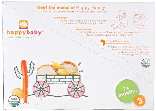 Happy Baby Organic Stage 3 Baby Food, Hearty Meals, Root Vegetables & Turkey with Quinoa, 4 Ounce (Pack of 8)