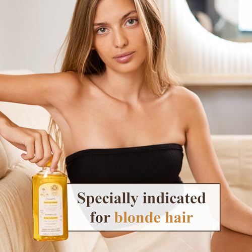 Intea Chamomile Shampoo - Premium Blonde Brightening Shampoo - Non-Ammonia, Easy Application for Natural or Dyed Hair - 8.5oz