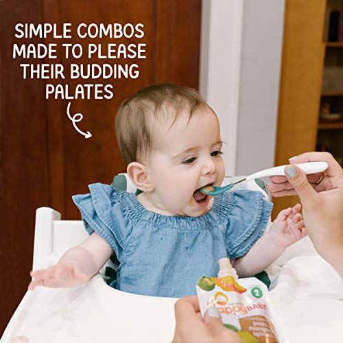 Happy Baby, Organic Stage 2 Food Simple Combos Apples 4oz , Spinach Apple Kale, 64 Ounce (Pack of 2)