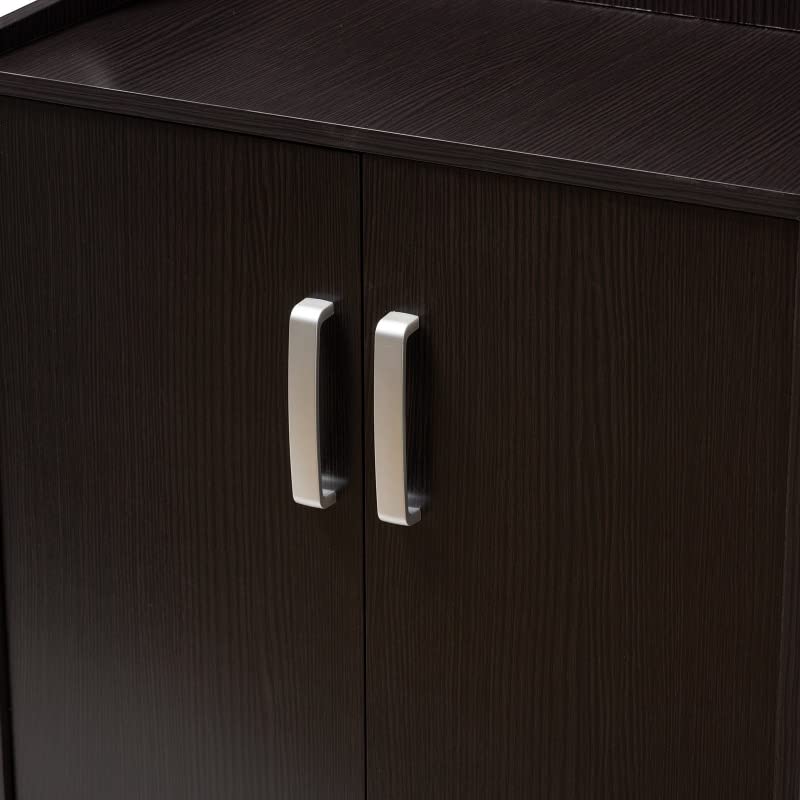 CLoxks Shoes Cabinet Brown Shoe Cabinet ,One Convenient top Shelf,Assembly Required, Entry Foyer Cabinet entryway Show Cabinet