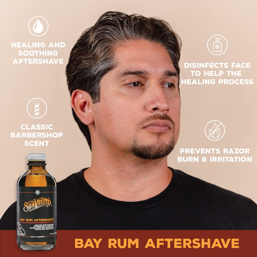 Suavecito Bay Rum After Bath-Classic Scented Aftershave for Men (16 FL OZ)