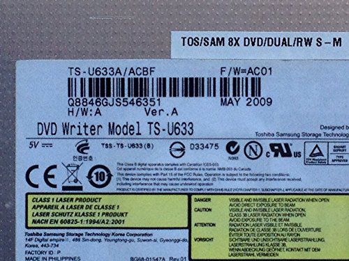 HP Genuine EliteBook 2560P CD-RW DVD±RW Multi Burner Drive TS-U633 651387-001
