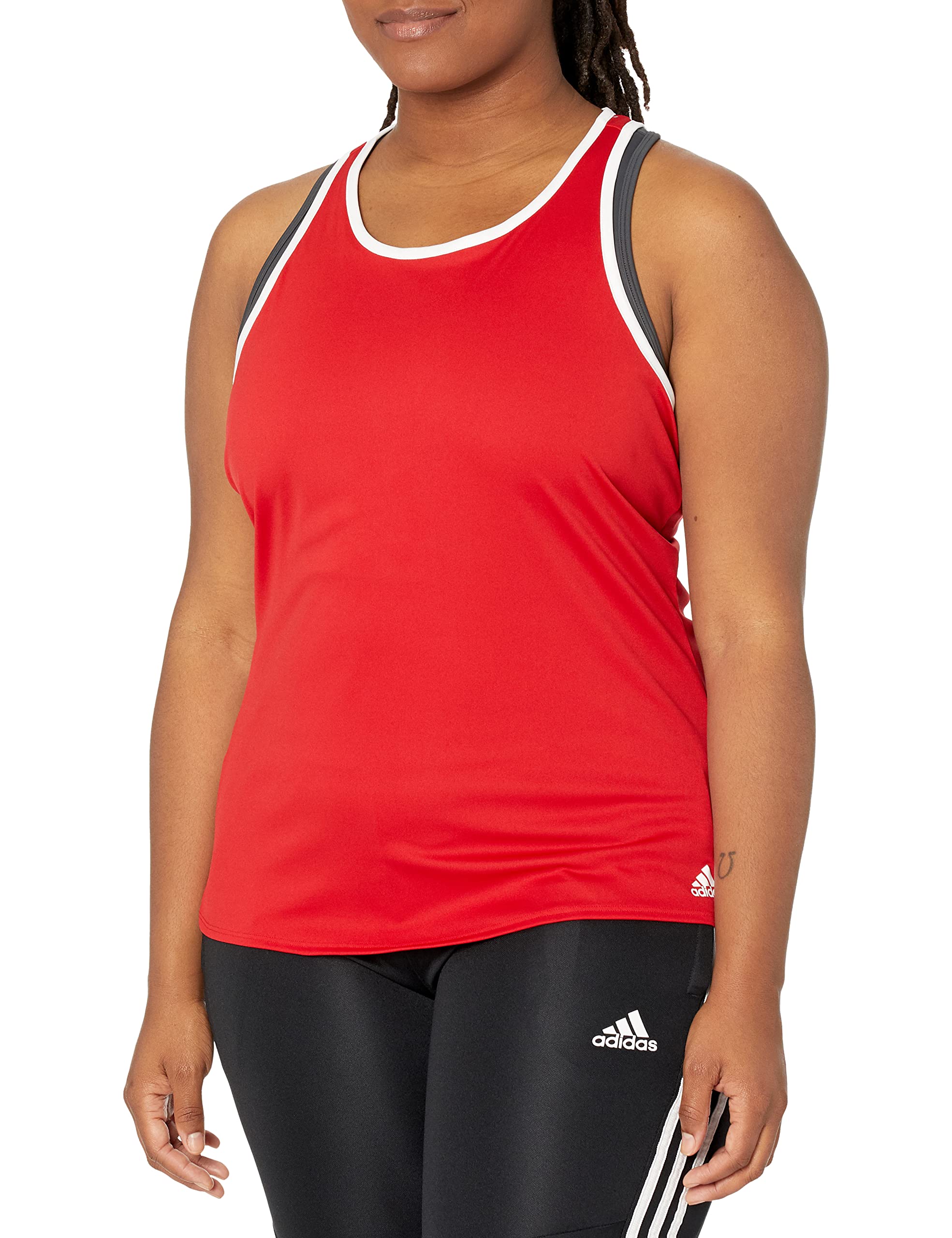 adidas Women's Club Tennis Tank Top, Scarlet, Medium