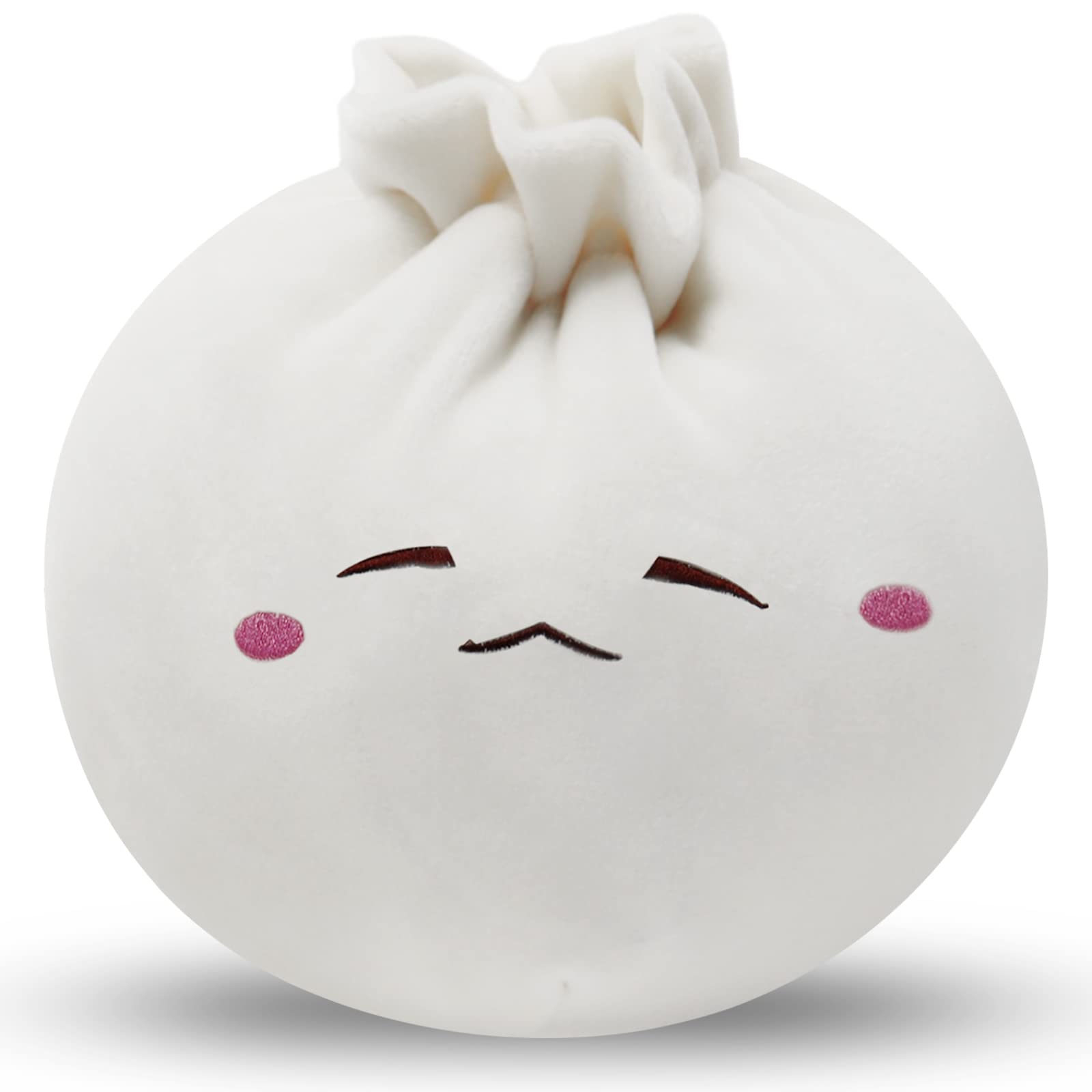Hotiego Dumpling Plush Food Soup Dumpling Plushie Cute Buns Dumpling Stuffed Plush Pillow Simulation Squeezing Soft Toy for Sleeping Birthday Home Decoration 9.8"…