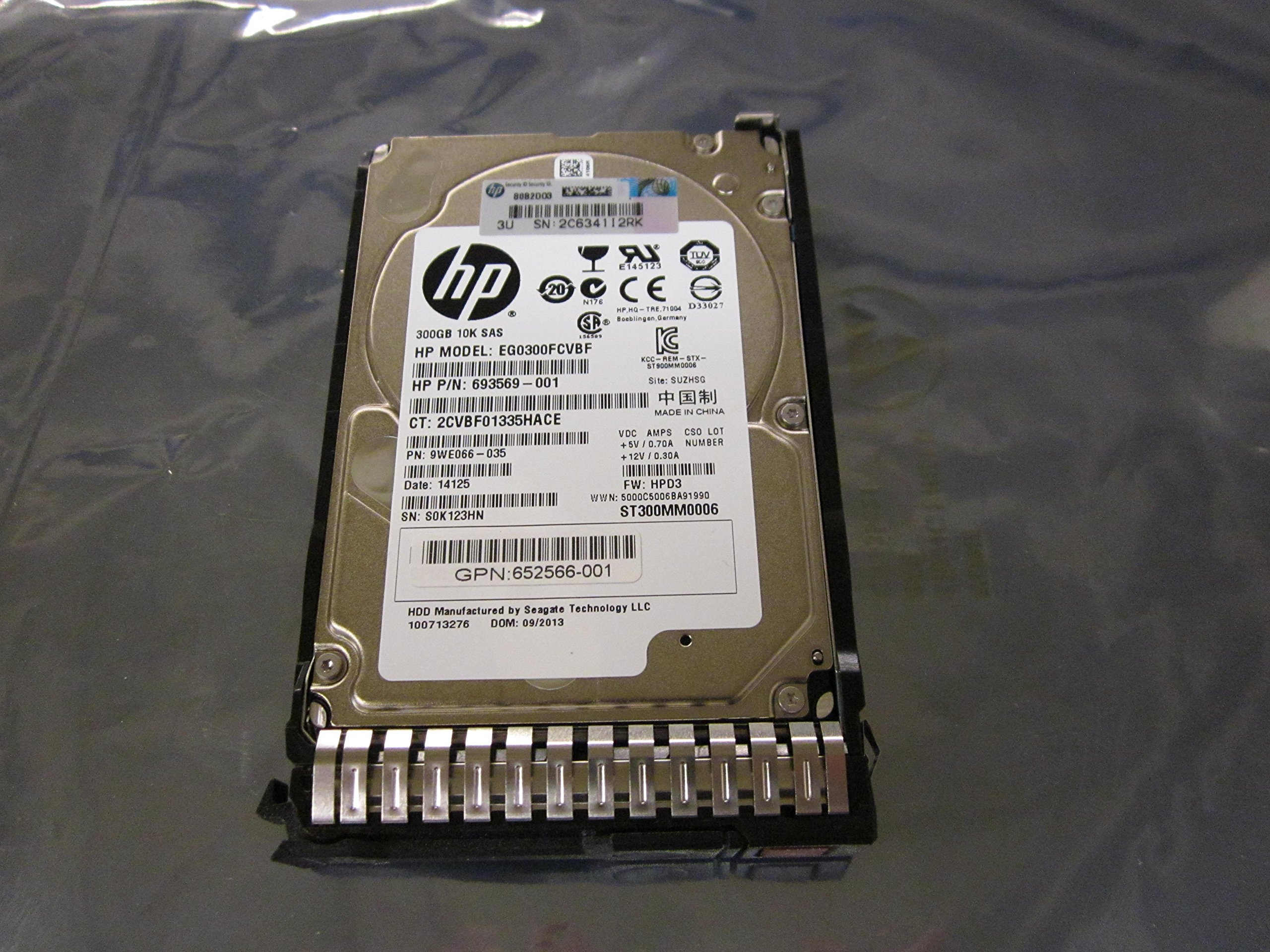 HP ISS 652564-B21 300GB 6G SAS 10K RPM SFF Gen8 Hardrive