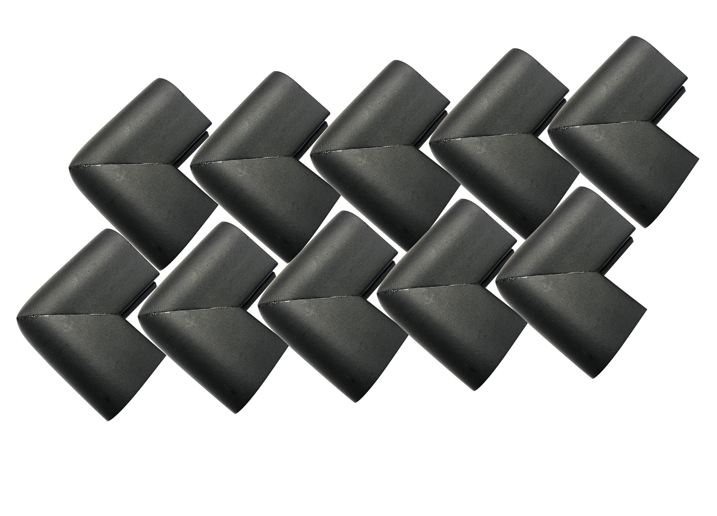Interbusiness 10pc/Lot Home Furniture U Shape Corner Guard for Baby Child Infant Kids Safety Table Desk Corner Foam Bumps Cushion Protector,Black