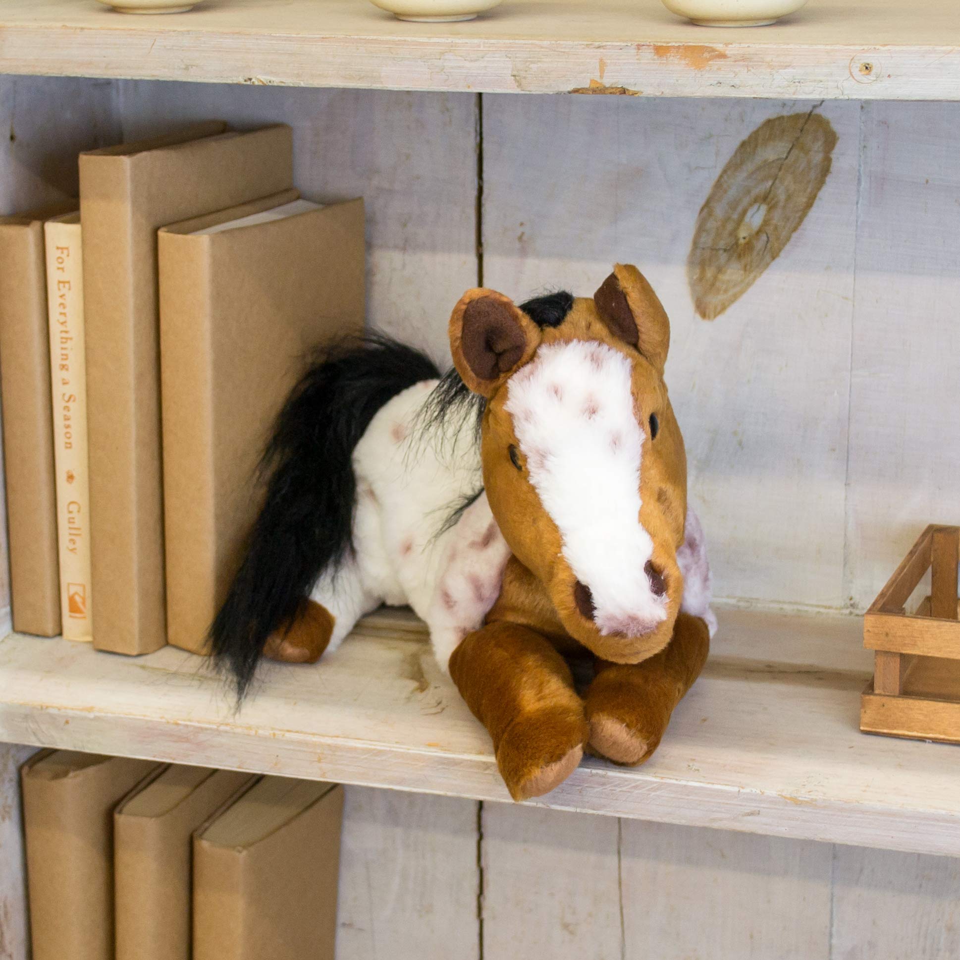 DEMDACO Laying Large Appaloosa Horse Spotted Children's Plush Stuffed Animal