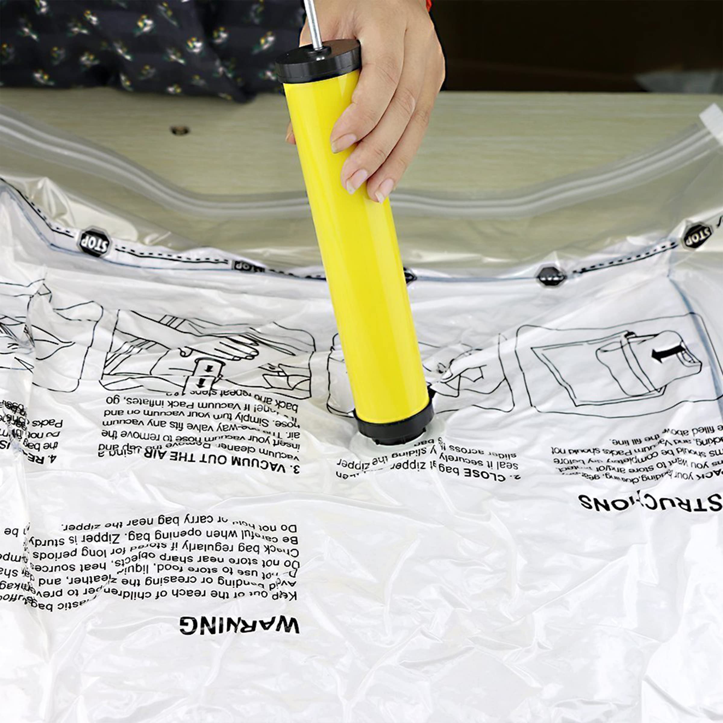 Home-Complete 25 Vacuum Storage Bags-Space Saving Air Tight Compression-Shrink Down Closet Clutter, Store, Organize Clothes, Linens, Seasonal Items