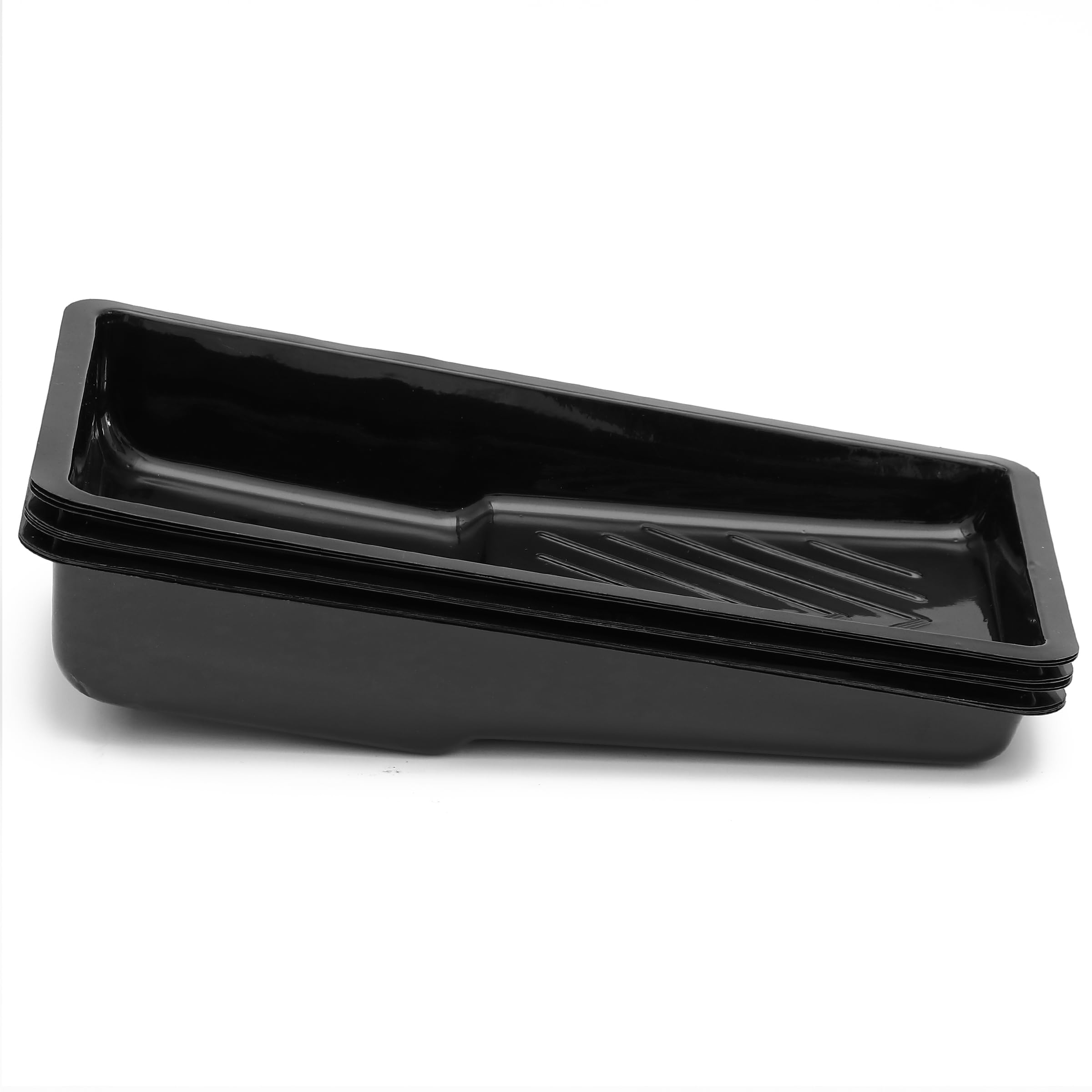 Bates- Paint Tray Liner, 4 Inch, 12 Pack, Black Paint Pans Trays, Plastic Paint Tray, Disposable Paint Tray, Paint Roller Tray, Paint Trays for Painting Walls, Roller Tray Liners, Paint Pan Liners