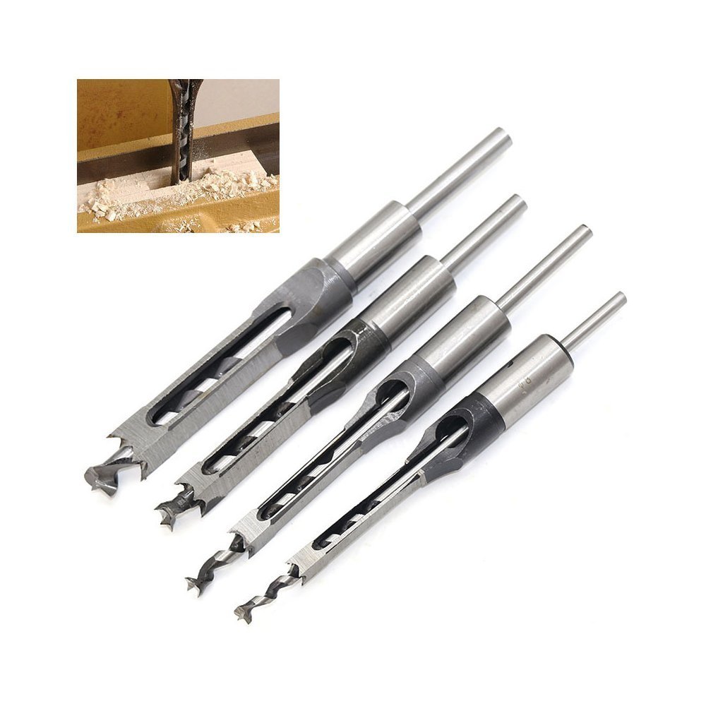 Square Hole Drill Bit,Yingte Woodworking Square Hole Drill Bit Mortising Chisel Hole Saw Drill Bit