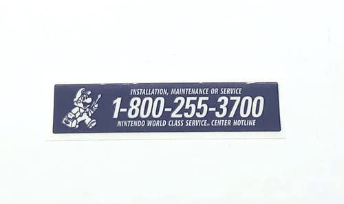 Game Boy Original DMG-01 Service Sticker Label