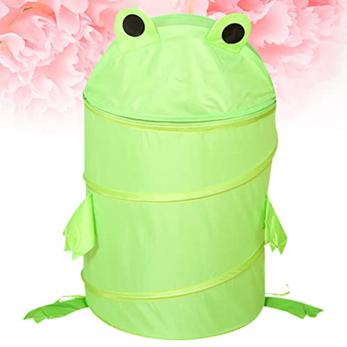 Cartoon Dirty Cloth Toys Bag: Laundry Hamper Bag Frog Laundry Basket Collapsible Fabric Laundry Clothes Bag Folding Washing Bin for Bathroom College Closet Behind Doors