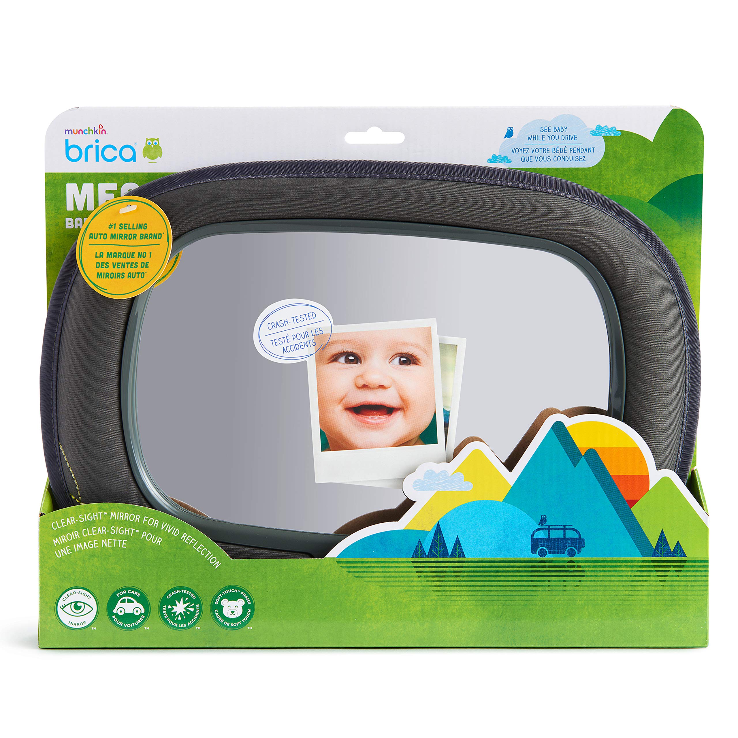Munchkin® Brica® Baby in-Sight® Mega Car Mirror, Grey