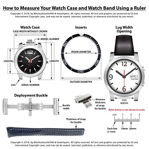 Ewatchparts 19MM OYSTER WATCH BAND SOLID STAINLESS STEEL BRACELET COMPATIBLE WITH 78350 7835 ROLEX 34MM