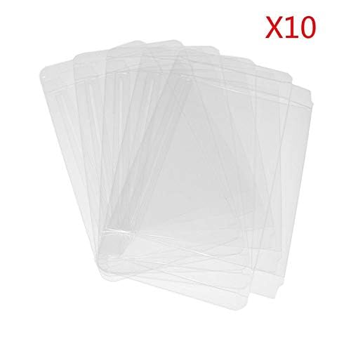 CHILDMORY 10Pcs Clear Box Case Sleeve CIB Protector for SNES N64 Games Cartridge Box