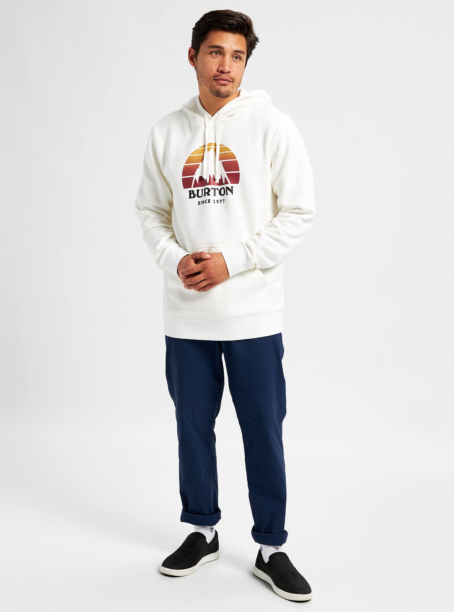 Burton Men's Standard Underhill Pullover Hoodie, Stout White, XX-Small