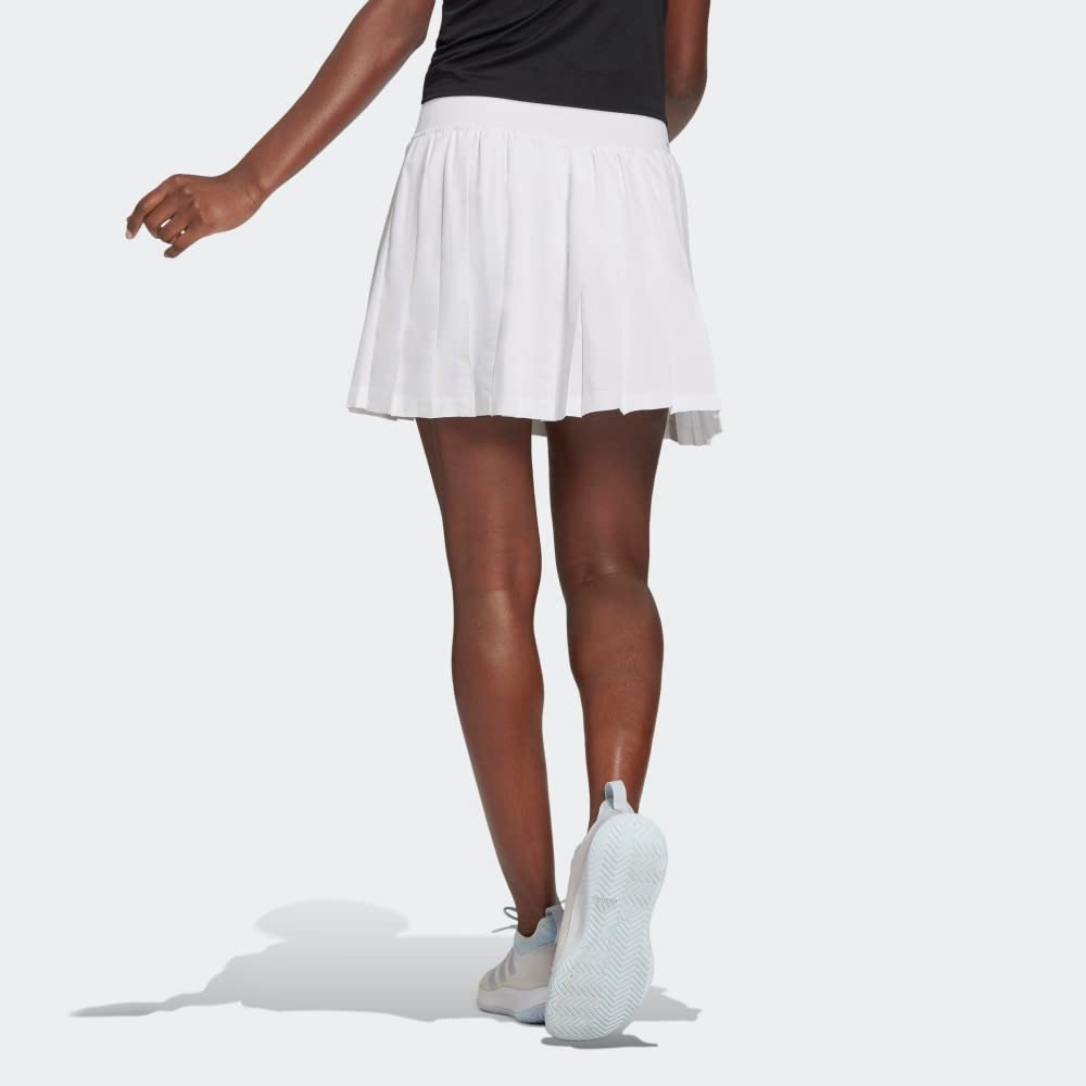 adidas Women's Club Tennis Pleated Skirt, Black/White, Medium