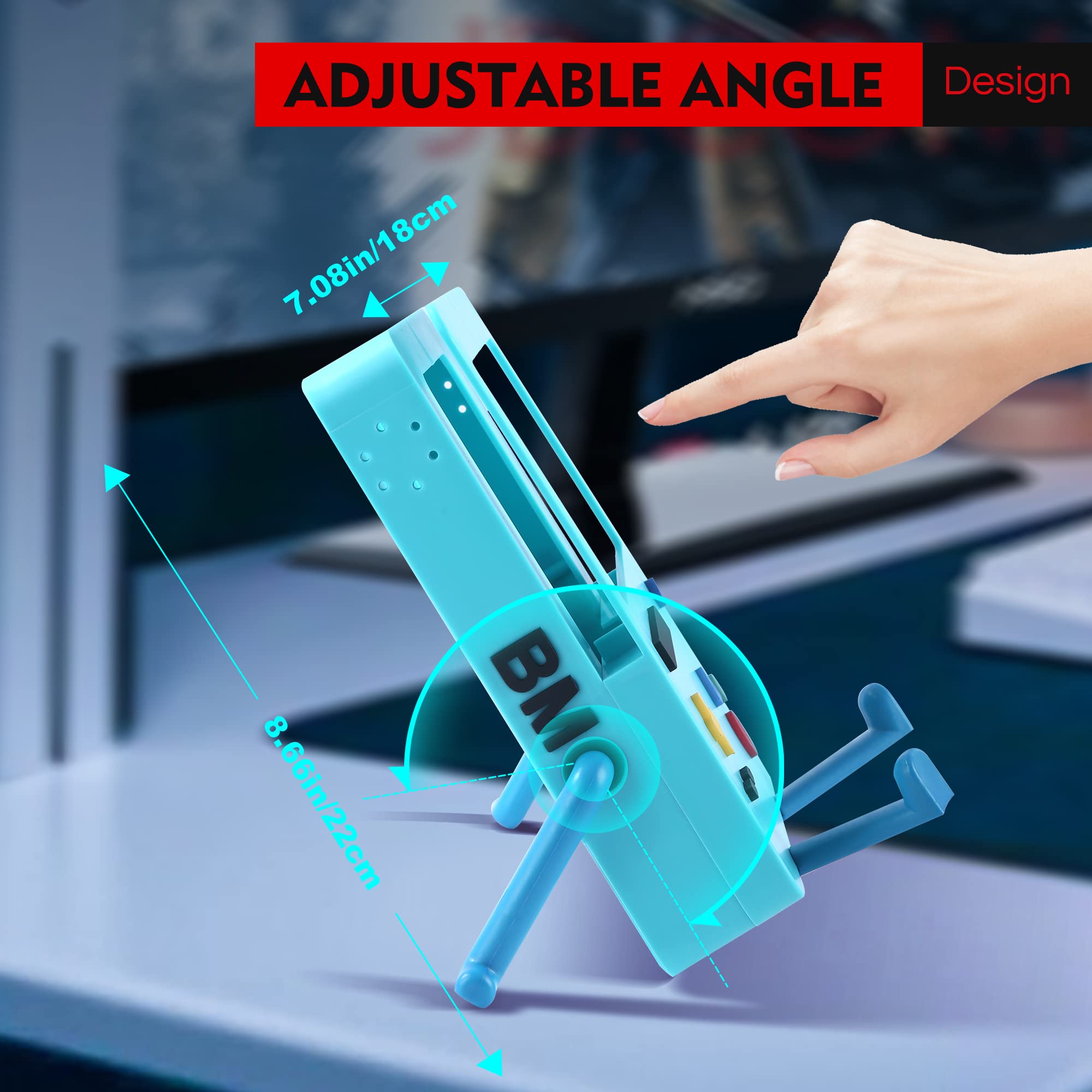 GRAPMKTG Charging Stand for Nintendo Switch OLED Accessories Portable Dock Compatible Cute Holder Playstand Video Game Room Decor Protector Gift Men Women Kids Boys Girls Adults Pink