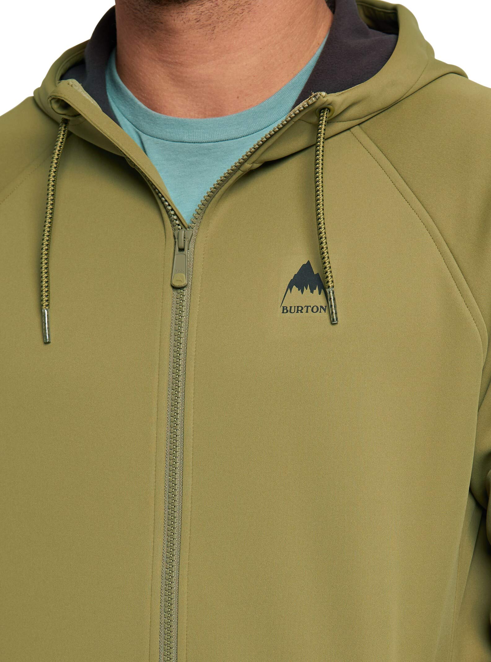 Burton Mens Crown Weatherproof Full-Zip Fleece, Martini Olive, Medium