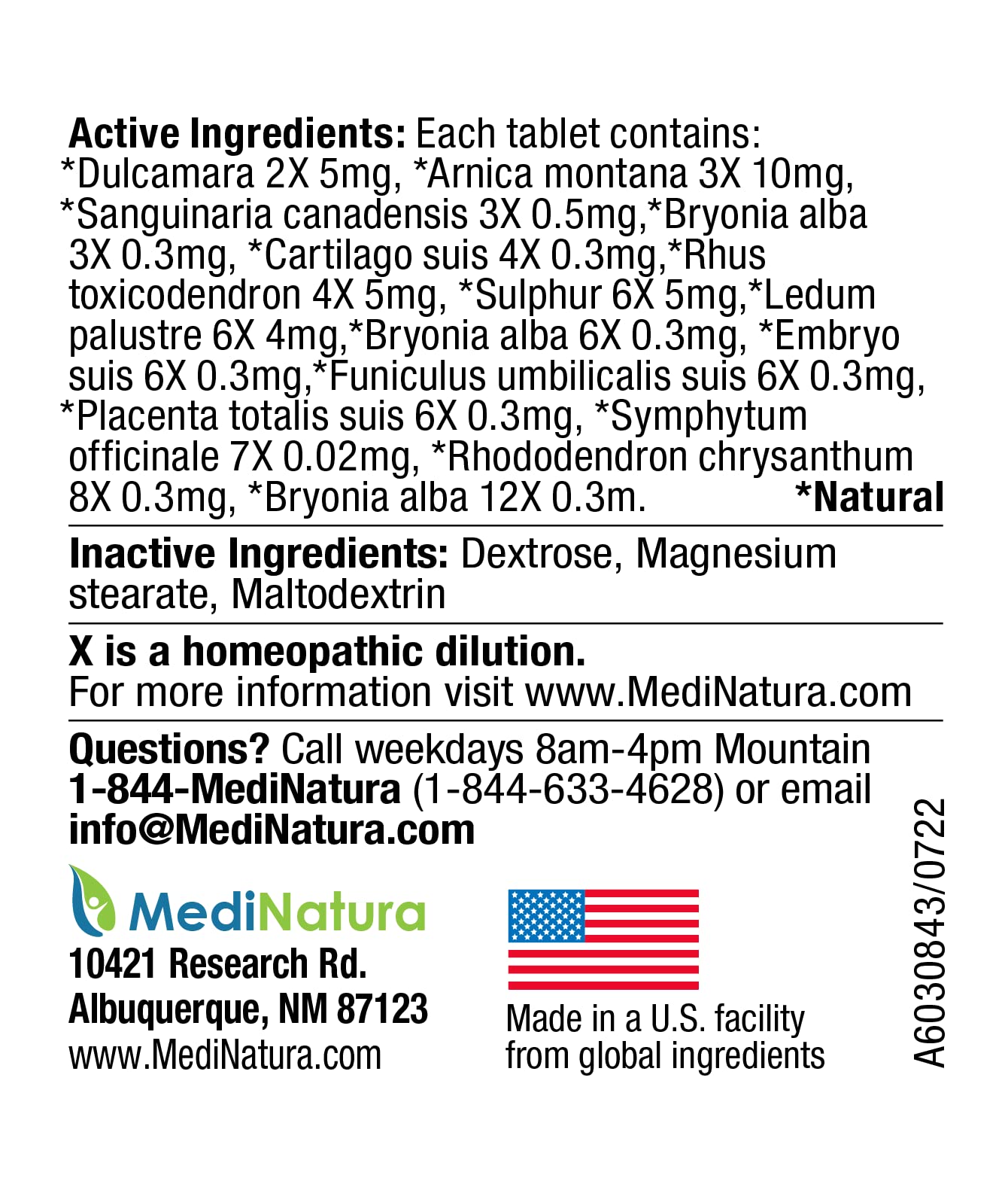 T-Relief Arthritis Arnica +12 Pain Relieving Natural Medicines Help Reduce Soreness Stiffness Aches & Pains in Joints Naturally - 100 Tablets (2 Pack)