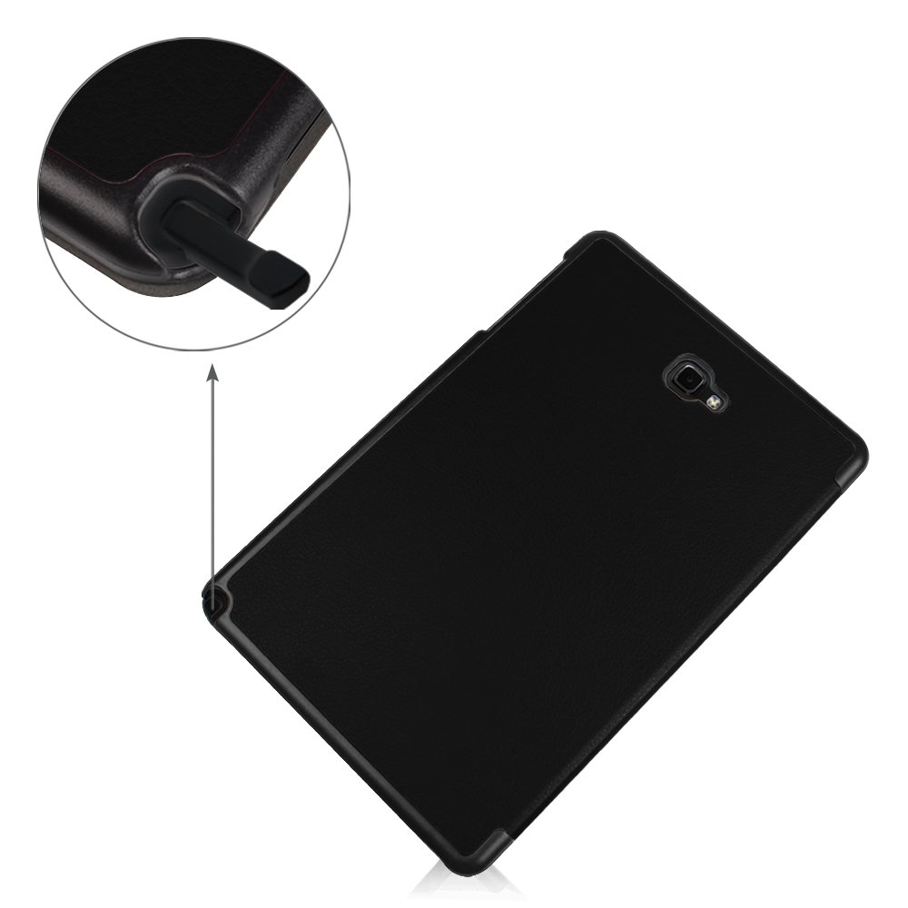 Fintie Slim Case for Samsung Galaxy Tab A 10.1 with S Pen 2016 10.1 Inch (Model SM-P580/P585), Ultra Lightweight Protective Stand Cover Auto Sleep/Wake, Black