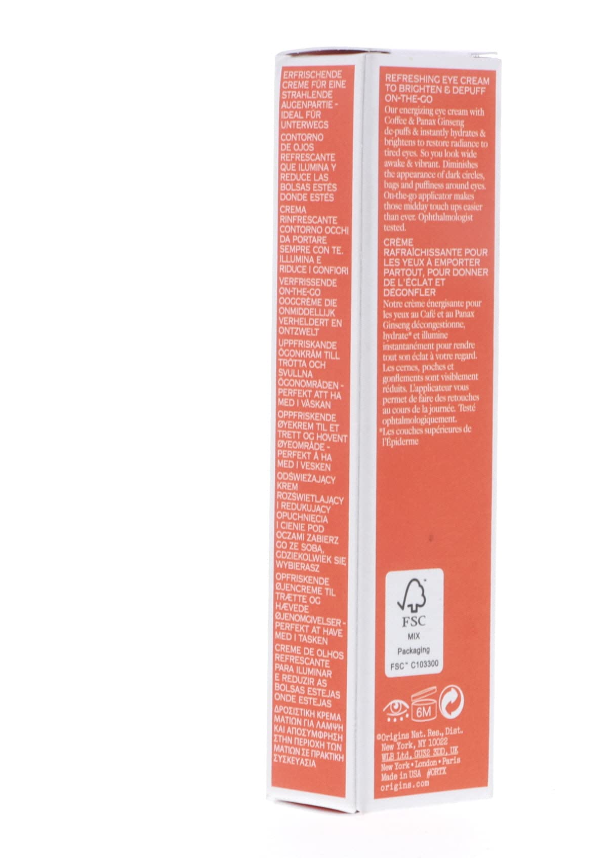 Origins Ginzing Refreshing Eye Cream To Brighten and Depuff Unisex Cream I0096707 0.34 Fl Oz (Pack of 1)