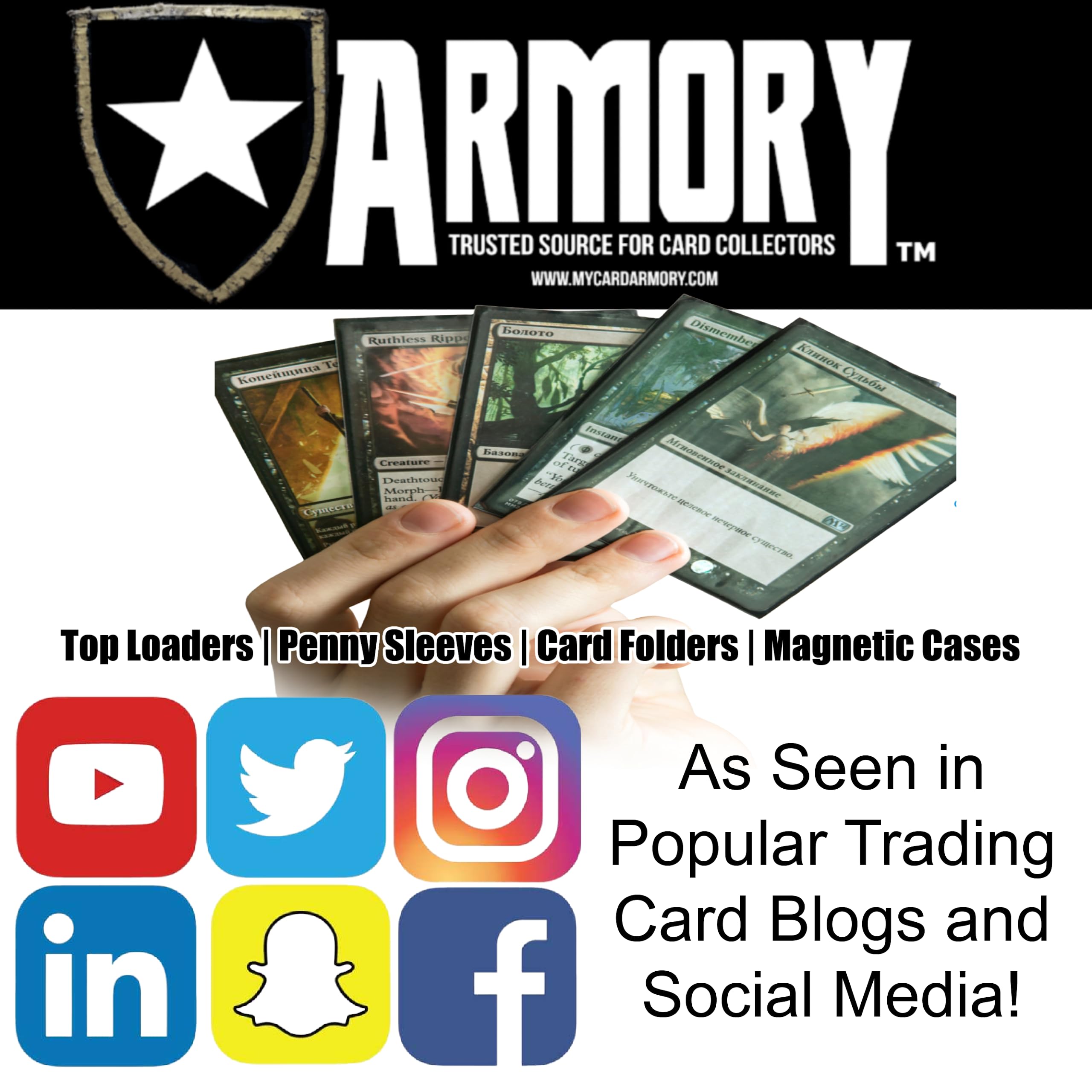 ARMORY 5-Pack One Touch Magnetic Trading Card Holder Case | Card Centering Tool! | 35pt Ultra Clear UV Protected | Pokemon Protector | Baseball Cards | One Touch Card Holder | Sports Cards Case