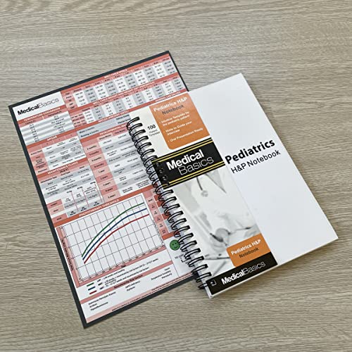 Pediatrics H&P Notebook Medical History and Physical notebook, 100 medical templates with perforations