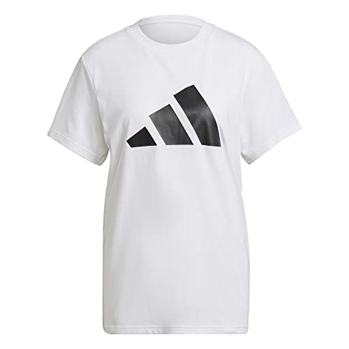 adidas Women's Standard Sportswear Three Bar T-Shirt, White, X-Large