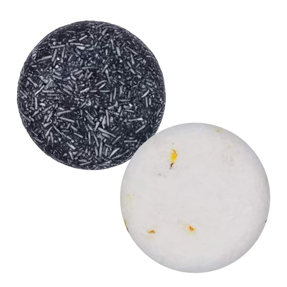 VERT Natural Shampoo Bar for Treated Dry Damaged Hair, 2 Pieces Solid Shampoo Soap with Vegetarian Plant Essence, Helps Stop Hair Loss and Promotes Healthy Growth, 4.2oz