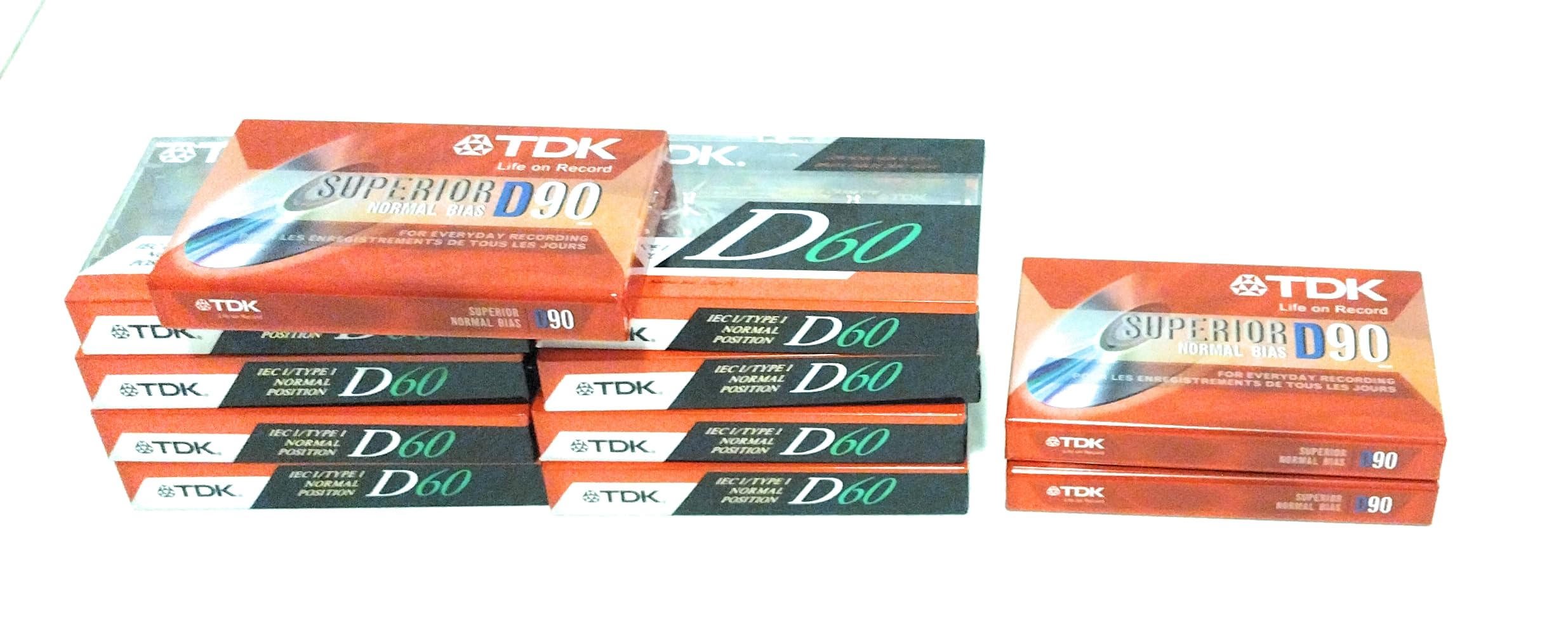 TDK D90 Blank Cassette Tapes Pack of 10 Plus One