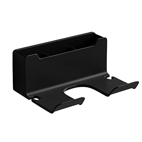Bathroom Hair Dryer Storage Rack Comb Holder Wall Mounted Stand Self Adhesive Hair Dryer Holder with Plug Clip