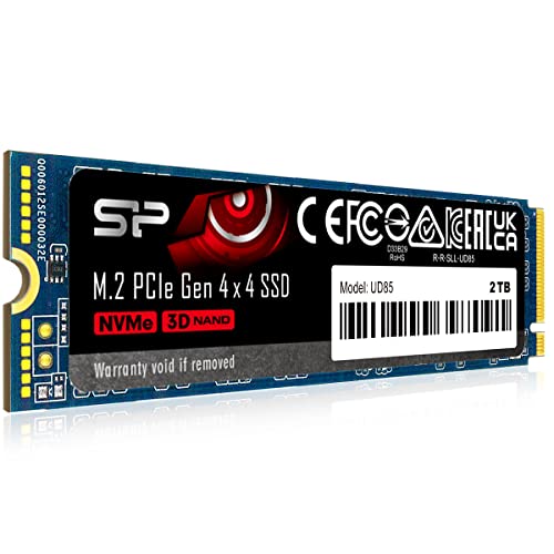 Silicon Power 2TB UD85 NVMe 4.0 Gen4 PCIe M.2 SSD R/W up to 3,600/2,800 MB/s (SP02KGBP44UD8505)